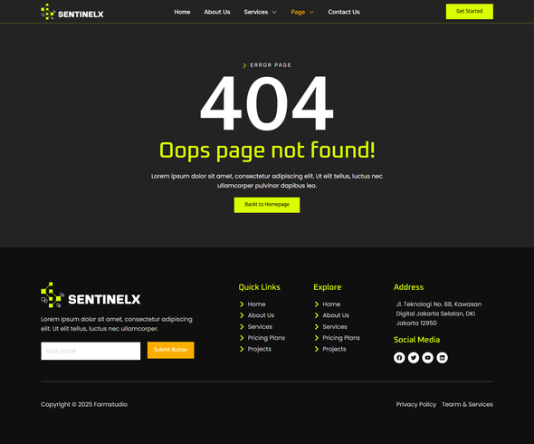 Sentinelx - Cyber Security Elementor Template Kit by farmofficialstudios